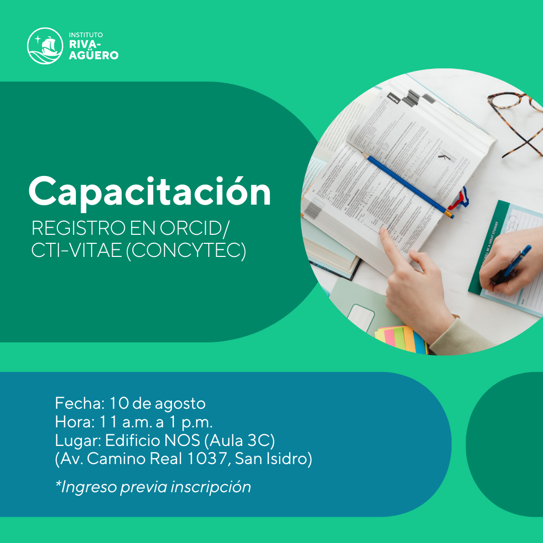 Capacitación Registro en ORCID/ CTI-Vitae (CONCYTEC) | Instituto Riva-Agüero – PUCPInstituto ...